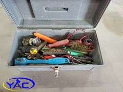 Small Grey Tool Box W/ Tools - Yorkton Auction Centre