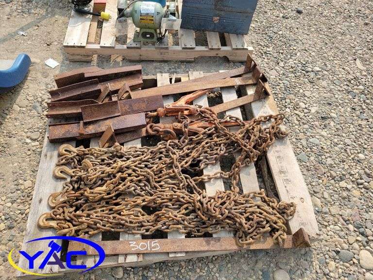 Pallet W/ Chains / Coil Bunks / Load Binders / Pocket Stakes - Yorkton ...