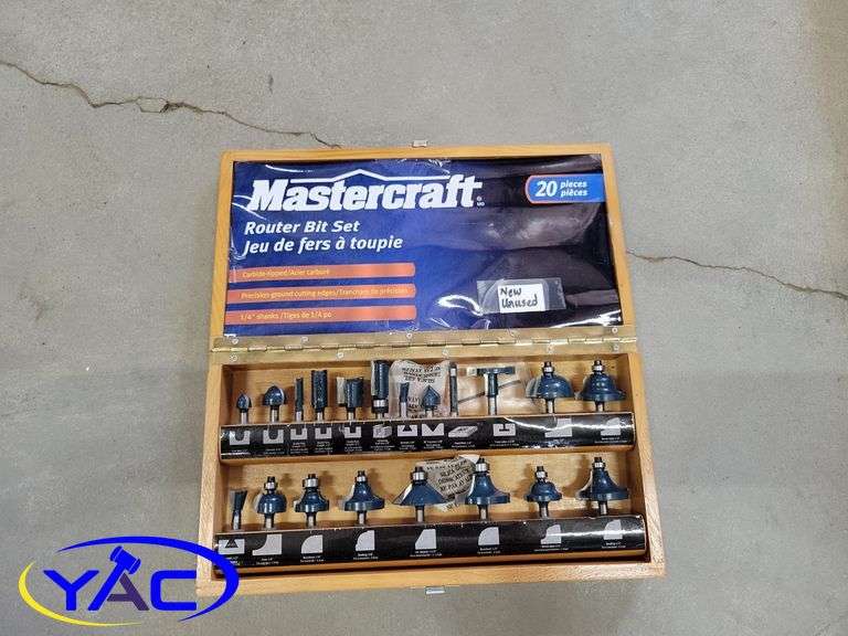 Mastercraft 20pc Router Bit Set - Yorkton Auction Centre
