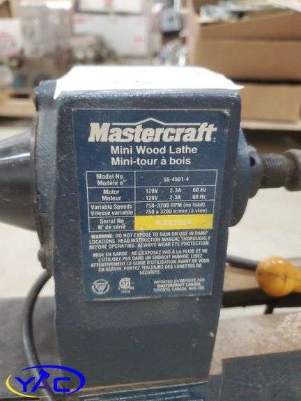 Mastercraft Mini Wood Lathe - Yorkton Auction Centre