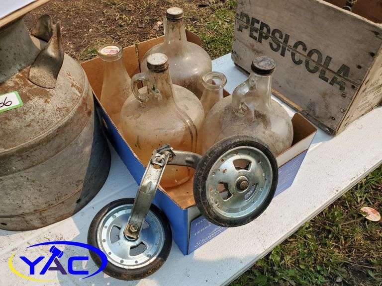 Milk Bottles / Jugs / Training Wheels - Yorkton Auction Centre