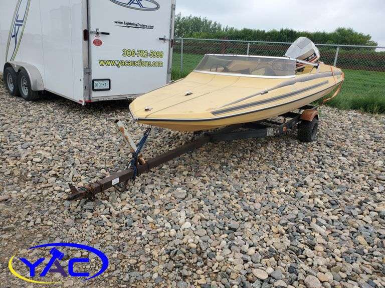 1976 Utility Trailer W/ 1982 Vanguard Banshee Boat - Yorkton Auction Centre