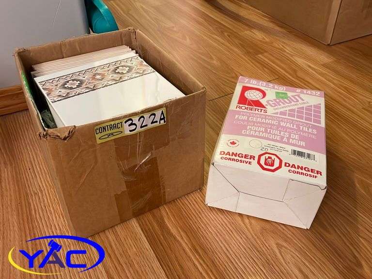 Box Of Tile w/ Partial Box Of Grout - Yorkton Auction Centre