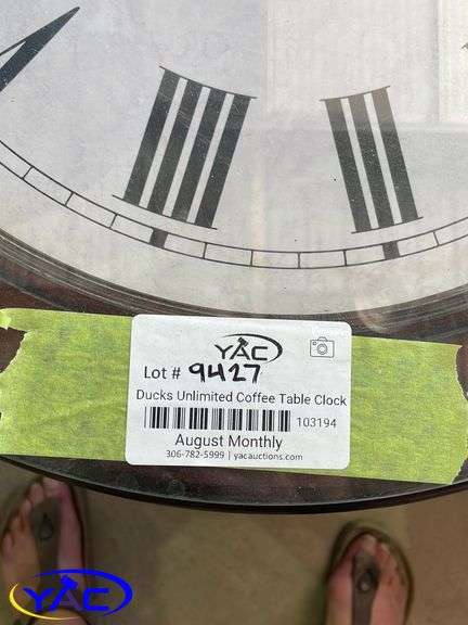Ducks Unlimited Coffee Table Clock - Yorkton Auction Centre