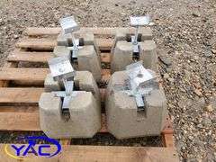 4 - Cement Blocks W/ Leveling Posts\ - Yorkton Auction Centre