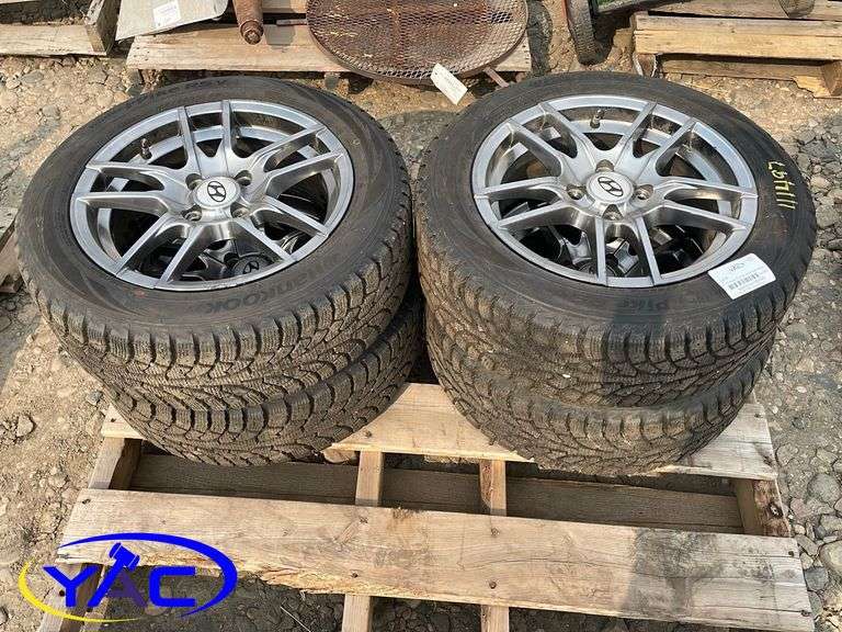 4 - 15" Snow Tires On 4x100 Bolt Pattern - Yorkton Auction Centre