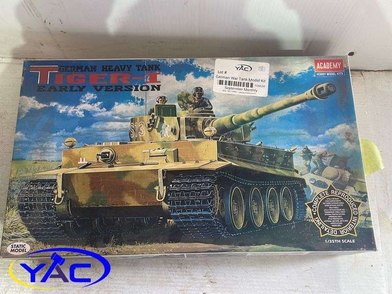 German War Tank Model Kit - Yorkton Auction Centre