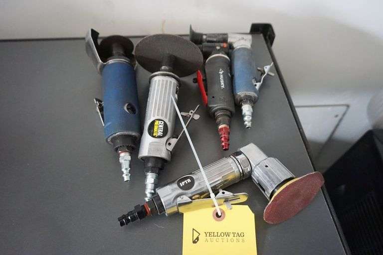 Lot of (5) Pneumatic Hand Tools - Yellow Tag Auctions