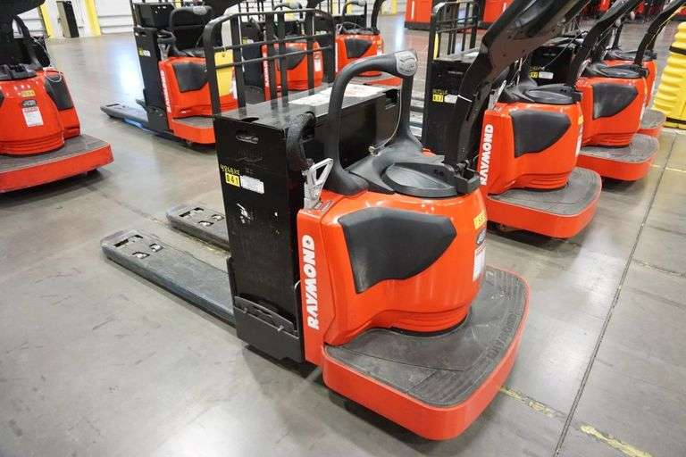 Raymond 8410 Walkie Rider Electric Pallet Truck - Yellow Tag Auctions