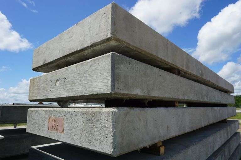 Lot of (3) 15,000 lb Concrete Counterweights - Yellow Tag Auctions