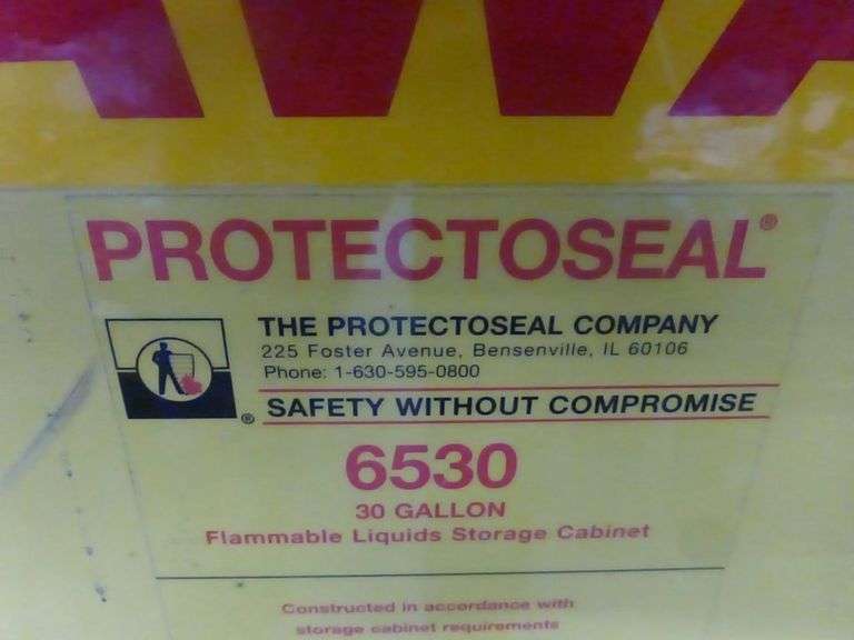 Protectoseal Co 30-Gallon Lockable Flammable Cabinet - Yellow Tag Auctions
