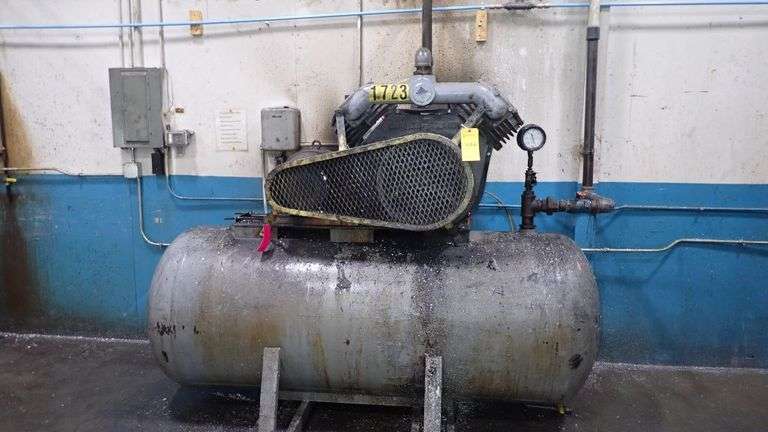 Gardner Denver Horizontal Tank Mounted Air Compressor - Yellow Tag Auctions