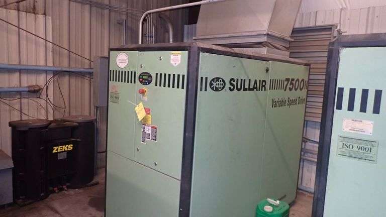 2015 Sullair 7500 Variable Speed Drive Air Compressor - Yellow Tag Auctions