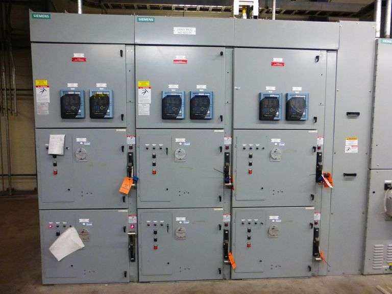 Siemens Medium Voltage MCC - Removed from Service January 2022 - Yellow ...