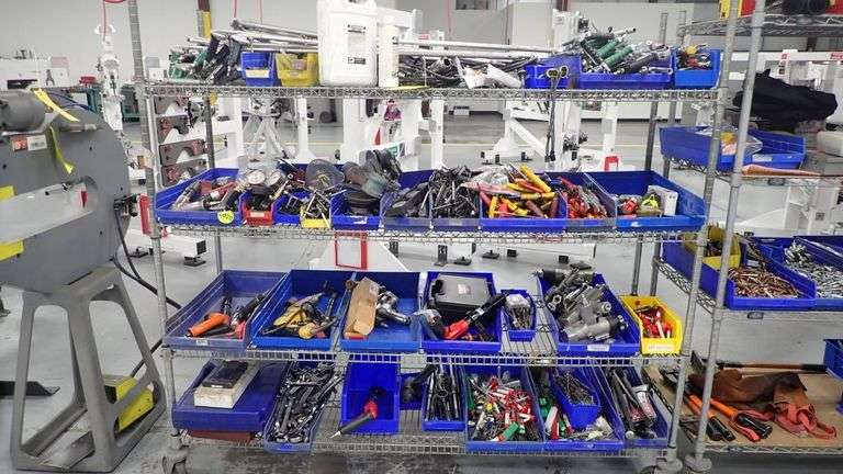 Rolling Rack with Components - Yellow Tag Auctions