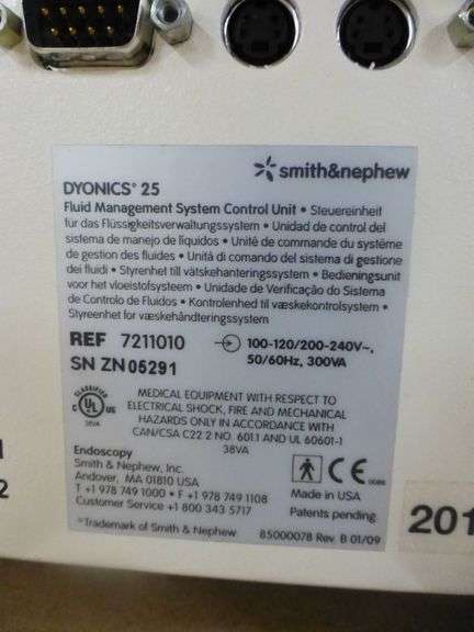 Lot of (2) Smith & Nephew Dyonics 25 Fluid Management System Control ...