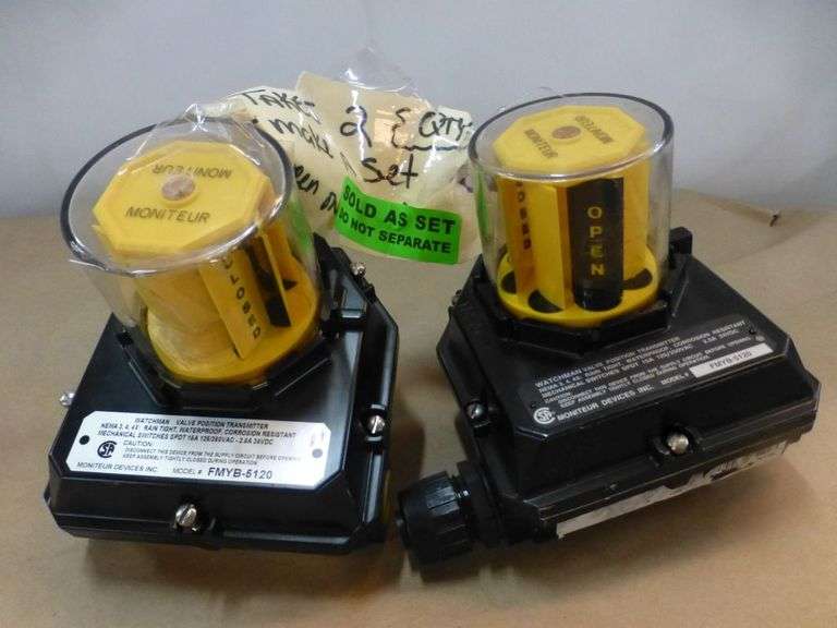 Lot of (2) Watchman Valve Position Transmitters - Yellow Tag Auctions