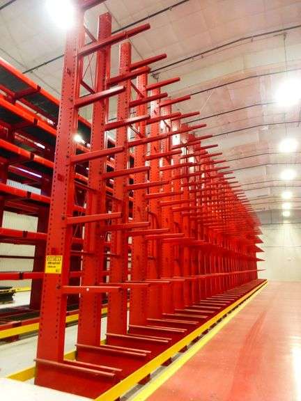 Unarco Cantilever Racking 2,500 Arm Load Limit - Yellow Tag Auctions