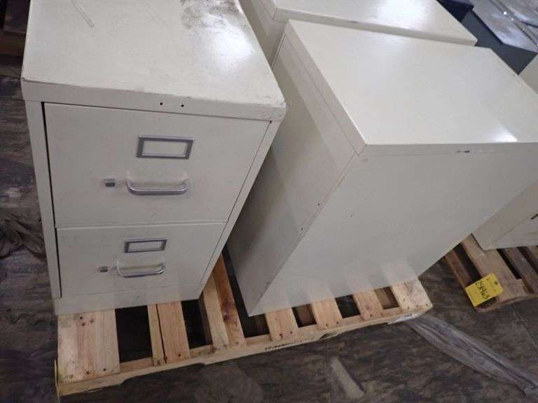 Lot of (3) HDN 2-Drawer Filing Cabinets - Yellow Tag Auctions