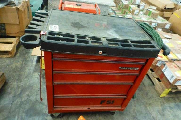 Task Force Portable 5-Drawer Tool Cabinet - Yellow Tag Auctions