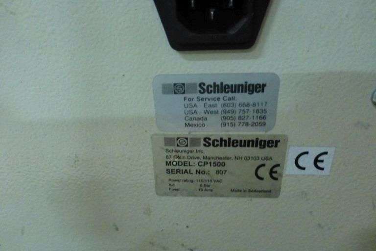 Schleuniger CP1500 Coiler - Yellow Tag Auctions