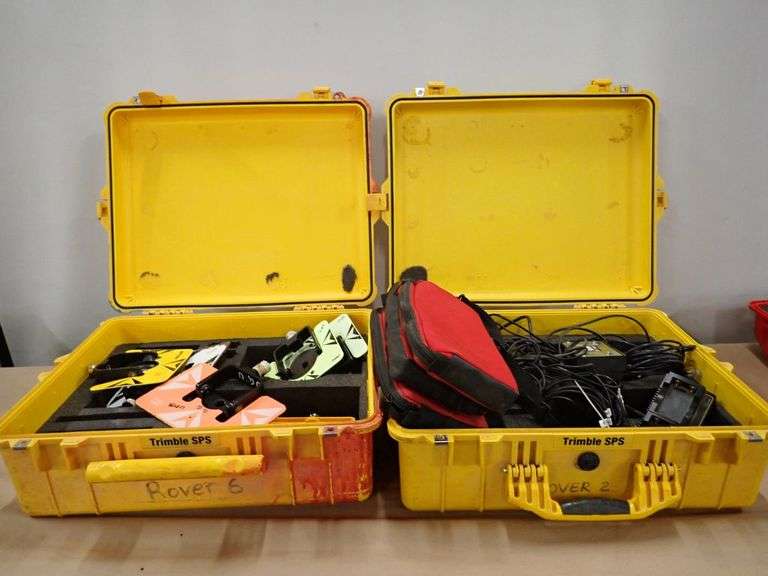 Lot of (2) Trimble Carry Cases with Components - Yellow Tag Auctions