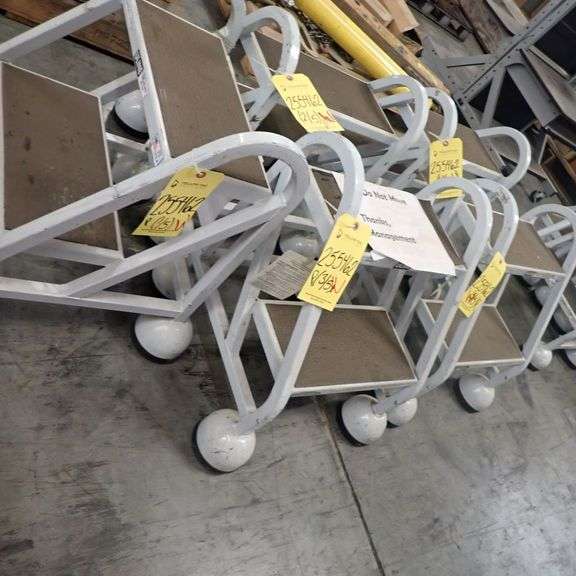 Lot of (5) Uline Step Stools with 2-Steps and Wheels - Yellow Tag Auctions