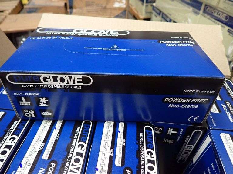 Lot of (104,000) Pure Glove Nitrile Disposable Gloves - Yellow Tag Auctions