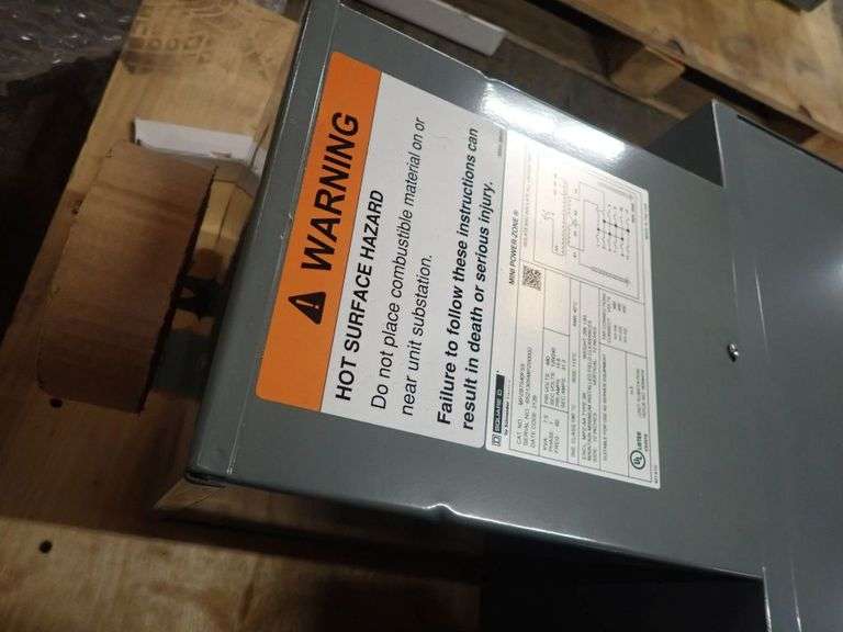 Square D Mini Power Zone Unit Substation Transformer - Yellow Tag Auctions