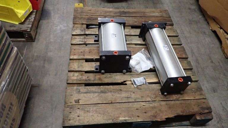 Lot of (2) Assorted SMC Cylinders - Yellow Tag Auctions