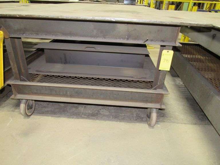 Rolling Steel Table - Yellow Tag Auctions