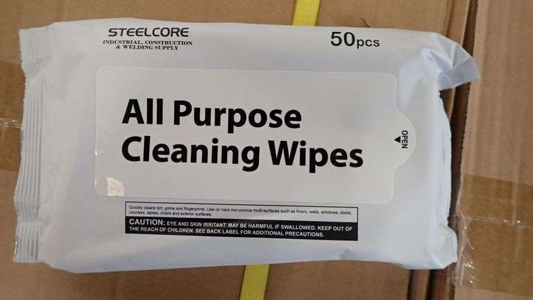 Lot of (25,200) Steelcore All Purpose Cleaning Wipes - Yellow Tag Auctions