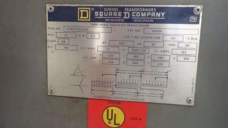 Square D Transformer - Yellow Tag Auctions