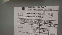 GE Spectra Series Power Panelboard Enclosure - Yellow Tag Auctions