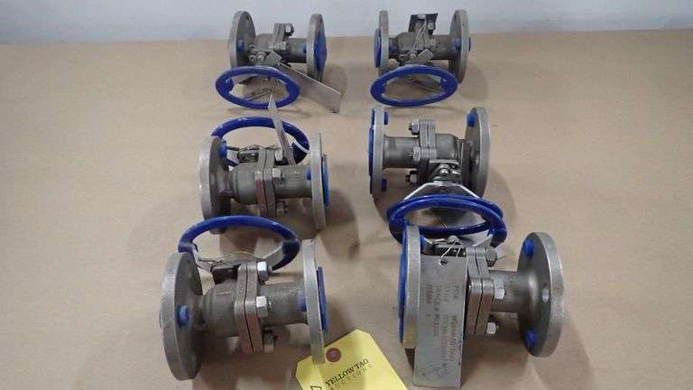 Lot of (6) Kinka 1" Hastelloy Valves - Yellow Tag Auctions