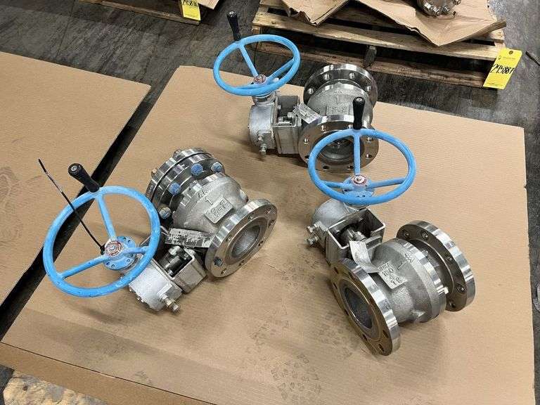 Lot of (3) Kinka 4" Valves - Yellow Tag Auctions