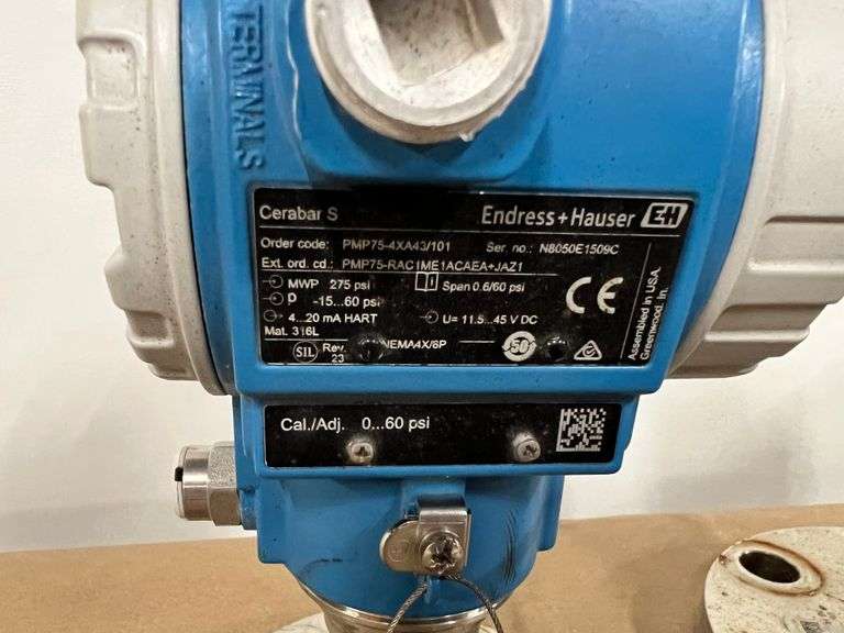 Lot of (5) Endress & Hauser Cerabar S Pressure Gauges w/Flanges ...