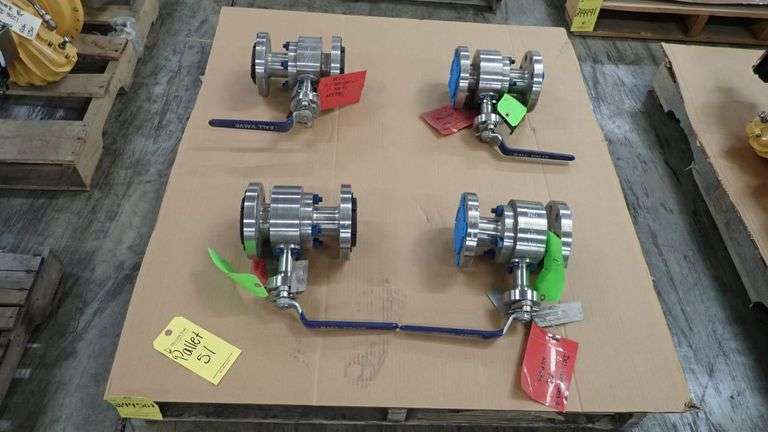 Lot of (4) Kinka 2" Ball Valves - Yellow Tag Auctions