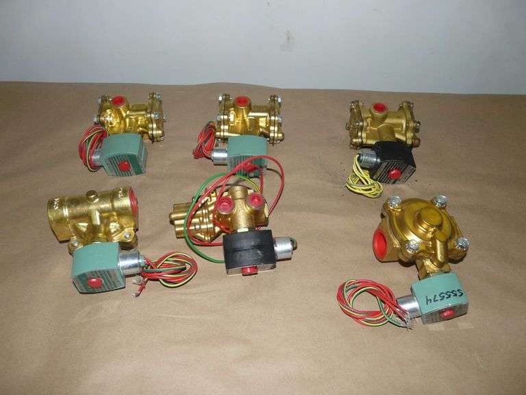 Lot of (6) ASCO Red Hat Valves - Yellow Tag Auctions
