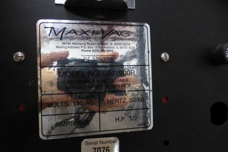Maxi-Vac Jet-Mate Tube Cleaner - Yellow Tag Auctions