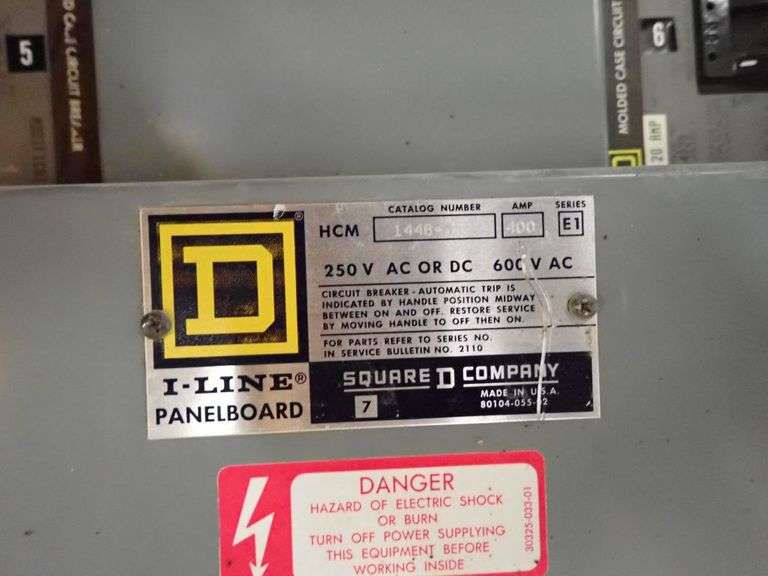 Square D I-Line Panelboard - Yellow Tag Auctions