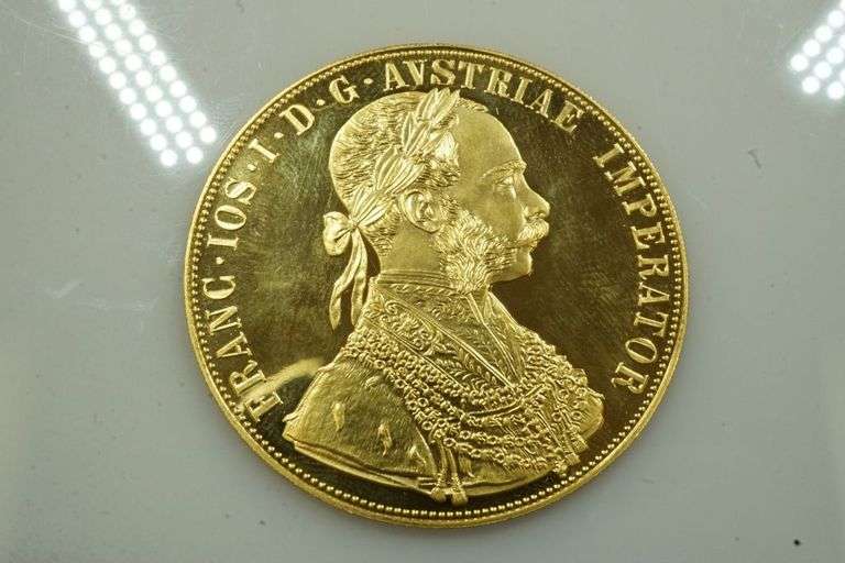 Gold Austrian 4 Ducat 1915 - Yellow Tag Auctions