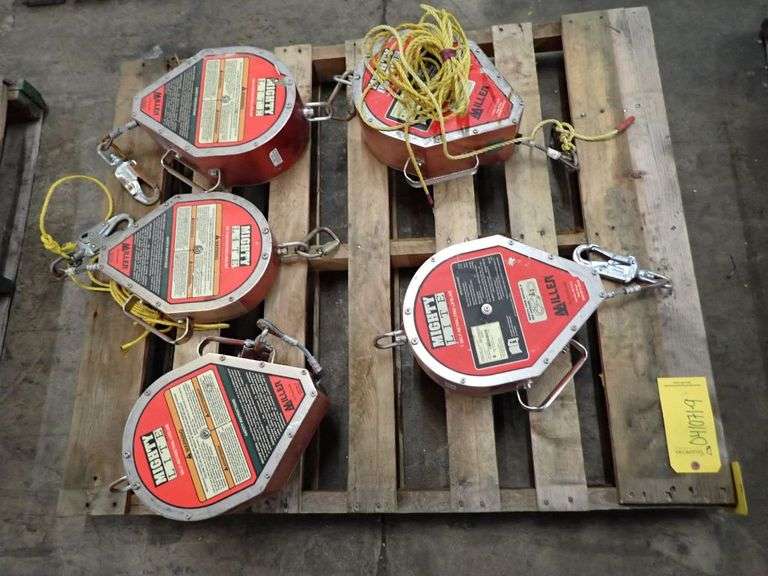Lot of (5) Miller Mighty Lite Self Retracting Lifelines - Yellow Tag ...