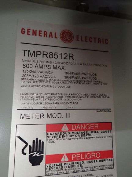 Lot of (2) General Electric Modular Metering Meter Stack - Yellow Tag ...