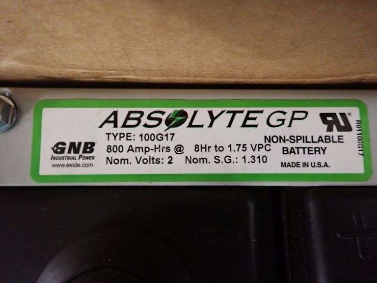 Lot of (5) Absolyte GP Non-Spillable Batteries - Yellow Tag Auctions