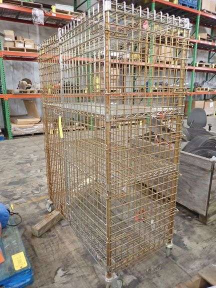 Uline Rolling Storage Cage - Yellow Tag Auctions