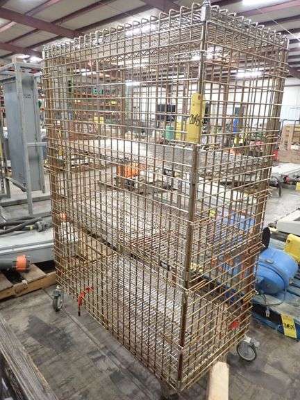 Uline Rolling Storage Cage - Yellow Tag Auctions