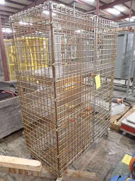 Uline Rolling Storage Cage - Yellow Tag Auctions