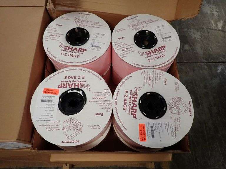 Lot of (8) Boxes of Sharp Packaging System E-Z Bags - Yellow Tag Auctions