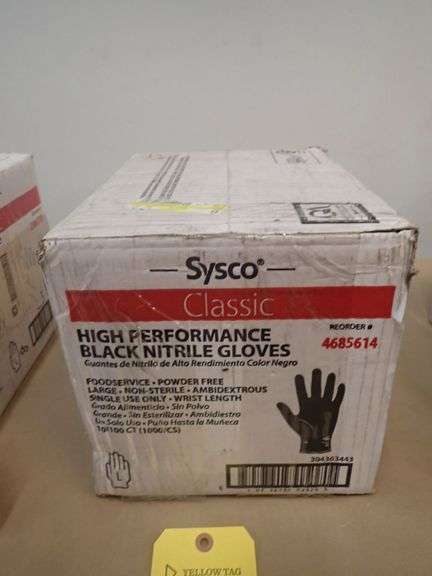 Lot of (1) Case of Sysco Classic High Performance Nitrile Gloves ...